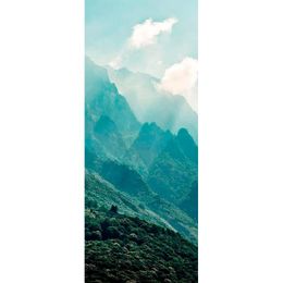 Komar Vliestapete &raquo;Digitaldruck Vlies - The Summit Panel - Gr&ouml;&szlig;e 100 x 250 cm&laquo; bedruckt glatt Wohnzimmer, Schlafzimmer gr&uuml;n Vlies B/L: 100m x 250m, Rollen: 