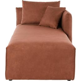 OTTO home Ottomane &raquo;N&ouml;re&laquo; Modul - zum Zusammenstellen; in vielen Bezugsqualit&auml;ten und Farben braun Samtoptik (100% Polyester);Struktur (100% 