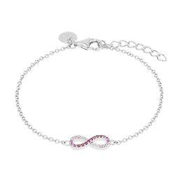 Tom Tailor Damen Tom Tailor Armband &raquo;Schmuck Geschenk Silber 925 Infinity Unendlichkeitsschleife&laquo; mit Zirkonia (synth.) 16cm, Silber 925 (