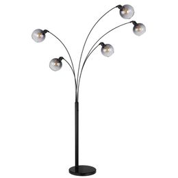 Globo LIGHTING Stehlampe &raquo;SEYMOUR&laquo; E27 1 Stk. Stehleuchte, Glas, Design Leuchte, Wohnzimmer schwarz 1 Stk.