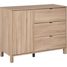 Kommode &raquo;kommode Calypso 3 Schubladen 1 T&uuml;r&laquo; Optimierter Stauraum mit dieser Kommode braun Holzwerkstoff B/H/T: 113cm x 86cm x 45cm, Eiche Bocage 