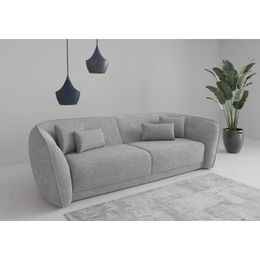 Sit & More sit&more Big-Sofa &raquo;Neapel&laquo; grau 100% Polyester B/H/T: 290cm x 86cm x 121cm, Flachgewebe, ohne Kissen