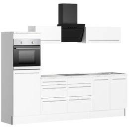 KOCHSTATION K&uuml;che &raquo;KS-Bern2&laquo; Breite 270 cm, wahlweise mit E-Ger&auml;ten, Seitenverkehrt stellbar wei&szlig; B/H/T: 270cm x 192cm x 60cm, ohne E-Ger&auml;te