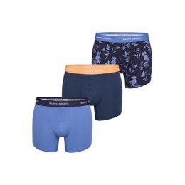 Happy Shorts Boxershorts Herren Gr&ouml;&szlig;e L blau / gelb / wei&szlig;