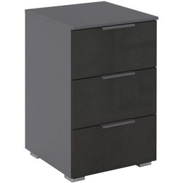 OTTO home Nachtkommode &raquo;Nachttisch Nachtkonsole AGORDO in Dekor- oder Hochglanzfront&laquo; in zwei Griff-Farben, Breite 40 cm, mit 3 ger&auml;umigen Schubladen 