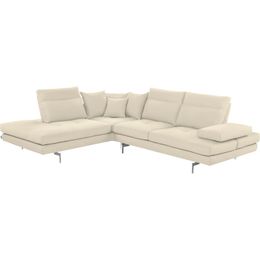Calia italia Ecksofa &raquo;Toby Wing, B/T: 288/232 cm, Designsofa mit hohem Sitzkomfort, L-Form&laquo; Sitztiefenverstell.,wahlw. mit Kissen-Set, F&uuml;&szlig;e chrom 