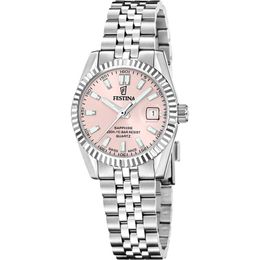 Festina Damen Quarzuhr &raquo;Classic Steel&laquo; Armbanduhr, Damenuhr, Swiss Made, Edelstahlarmband, analog, Tag Einheitsgr&ouml;&szlig;e