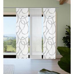 Vision S Schiebegardine &raquo;OPHELIA&laquo; Paneelwagen 3 Stk. tlg. Schiebevorhang,Bambusoptik,Digitaldruck,SET grau Polyester 260cm, Paneelwagen, 60cm
