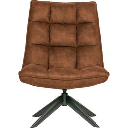 Woood Drehsessel &raquo;Jouke mit Kunstleder-Bezug und Drehmechanismus B 70 x T 85 x H 90 cm&laquo; Sitzh&ouml;he 46&ndash;42 cm, Tragkraft 140 kg, pulverbeschichtetes 
