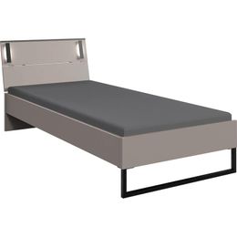 wimex Futonbett &raquo;Tilburg in verschiedenen Breiten erh&auml;ltlich, inkl. LED Beleuchtung&laquo; Bett mit Metallkufe schwarz Liegefl&auml;che L&auml;nge B: 200cm x 90cm, LED-