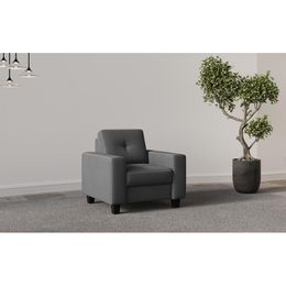 OTTO home Sessel &raquo;Varese&laquo; Kreuznaht in beige grau 90% Polyester 10% Polyamid Struktur, B/H/T: 96cm x 91cm x 90cm