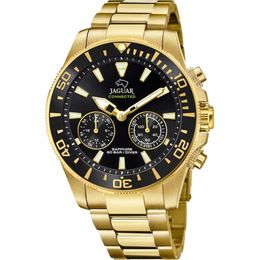 Jaguar Herren Chronograph &raquo; Connected&laquo; Armbanduhr, Quarzuhr, Herrenuhr, Saphirglas, Stoppfunktion, Swiss Made gold Einheitsgr&ouml;&szlig;e