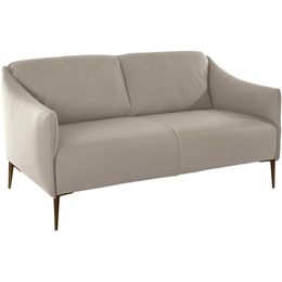 W.Schillig 2-Sitzer &raquo;sally Design-Sofa, Loungsofa, bequem, schmale Armlehnen, Breite 154cm&laquo; mit Metallf&uuml;&szlig;en in Bronze pulverbeschichtet, Breite 154 cm