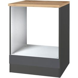 KOCHSTATION Herdumbauschrank &raquo;KS-Toronto&laquo; schwarz Holzwerkstoff B/H/T: 60cm x 85cm x 60cm