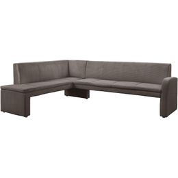 exxpo - sofa fashion Eckbank &raquo;Cortado, elegant und modern mit hohem Sitzkomfort&laquo; hohe Bodenfreiheit, sch&ouml;ne Detailverarbeitung grau Samtvelour (