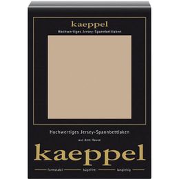 Kaeppel Spannbettlaken &raquo;Single Jersey Mako Cotton&laquo; Bettlaken aus 100% Baumwolle grau Jersey, Obermaterial: 100% Baumwolle B/L: 200cm, 1 Stk., Jersey, 140-