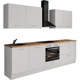 IMPULS K&Uuml;CHEN K&uuml;chenzeile &raquo;"Kopenhagen", Ausrichtung w&auml;hlbar, Schubk&auml;sten mit Soft-Close&laquo; Set, vormontiert, wahlweise mit E-Ger&auml;ten, Breite 260 cm B/H