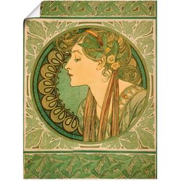 Artland Poster &raquo;Lorbeer. 1921&laquo; Frau 1 Stk. tlg. ohne Rahmen gr&uuml;n B/H/T: 45cm x 60cm, Poster Frau, 1 Stk.