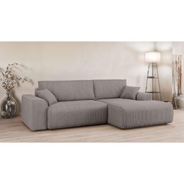 Home Affaire Ecksofa &raquo;Santenay mit Bettfunktion und Bettkasten, Ma&szlig;e: B/T/H 266/164/90 cm&laquo; L-Form mit Wellenfederung, Schlaffl&auml;che: 140x213 cm, auch 