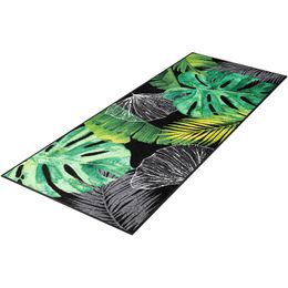 wash+dry by Kleen-Tex L&auml;ufer &raquo;Neoflora&laquo; rechteckig 7 mm H&ouml;he Schmutzfangl&auml;ufer, Motiv Bl&auml;tter Monstera, rutschhemmend, waschbar bunt Polyamid B : 75cm