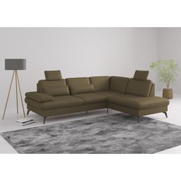 Sit & More sit&more Ecksofa &raquo;Morris L-Form, inkl. Sitztiefenverstellung&laquo; wahlweise mit Armteilverstellung, Schlaffunktion & Bettkasten gr&uuml;n B/H/T: 262cm x 82cm x