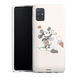 DeinDesign Galaxy A51 Handy Silikon H&uuml;lle Case wei&szlig; Handyh&uuml;lle Official Licensed Product Disney Mickey Mouse Silikon Case