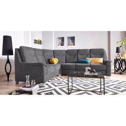 Sit & More sit&more Ecksofa &raquo;Boccaccio L-Form&laquo; mit Federkern und Kopfteilverstellung, wahlweise mit Schlaffunktion grau Kunstleder SOFTLUX ;Luxus-Microfaser (90%