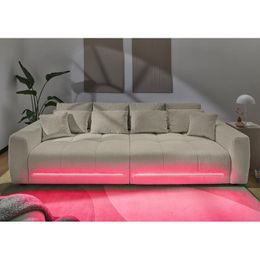 Jockenh&ouml;fer Big-Sofa &raquo;Lumina, XXL, B: 294 cm, mit LED-RGB-Beleuchtung, Liegefl&auml;che 120x240cm&laquo; Mega-Sofa, inklusive Federkernpolsterung und 10 Kissen Korpus: 100% 