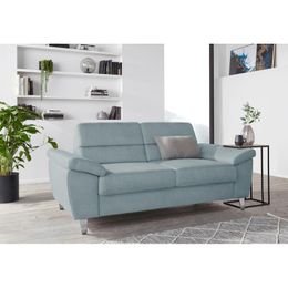 Sit & More sit&more 2,5-Sitzer &raquo;Sorano&laquo; Breite 188 cm blau B/H/T: 188cm x 88cm x 91cm, Struktur fein