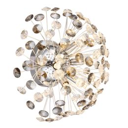 Globo LIGHTING Wandleuchte &raquo;KATRINA&laquo; G9 1 Stk. Warmwei&szlig; Wandlampe Wand Wohnzimmer Flur Wandbeleuchtung silber &Oslash; 40cm, 1 Stk.