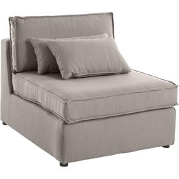 OTTO home Sofa-Mittelelement &raquo;Florid&laquo; als Teil eines Modulsofas,, fester Sitzkomfort, auch in Cord beige Baumwollmix (60% Baumwolle/40% Leinen);
