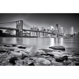 papermoon Fototapete &raquo;Photo-Art MARTIN FROYDA, NEW YORK - BROOKLYN BRIDGE&laquo; bunt Vlies B/L: 3,5m x 2,6m, Bahnen: 7 Stk.