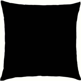 Kaeppel Kissenbezug &raquo;Uni Mako-Satin, 100% Baumwolle&laquo; Kissenh&uuml;lle in vielen sch&ouml;nen Farbt&ouml;nen mit Rei&szlig;verschluss schwarz Baumwolle, Obermaterial: 100% 