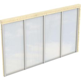 Skan Holz Carport-Seitenwand m. Polycarbonat, Wandanbau beige Holzwerkstoff B/H/T: 355cm x 200cm