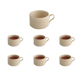 APS Cappuccinotasse &raquo;THE GRID&laquo; &Oslash; 9 cm, H: 6 cm, 200 ml, Porzellan beige Porzellan &Oslash; 9cm x 6cm, 6