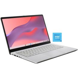 ASUS Chromebook &raquo;CX14 CX1405CTA-S60607&laquo; 35,6 cm / 14 &prime;&prime; Intel N-Reihe UHD 128 GB SSD ChromeOS silber Mit dem Betriebssystem ChromeOS von Google. Eine 
