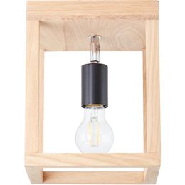Brilliant Deckenleuchte &raquo;Nerea&laquo; E27 1 Stk. 25 x 20 x 20 cm, E27, Holz/Metall, eiche ge&ouml;lt braun 1, H: 25cm, 1 Stk.