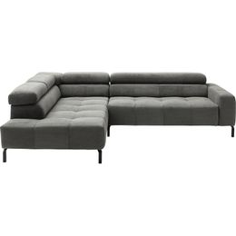 Home Affaire Ecksofa &raquo;Claya, L-Form, incl. Kopfteilverstellung, Breite 276 cm&laquo; wahlweise elektrischer Sitzvorzug grau 95% Polyester, 5% Nylon B/H/T: 