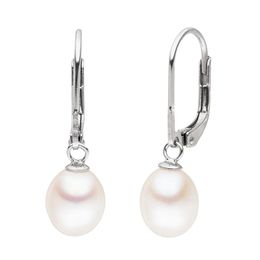 Firetti Damen Paar Ohrh&auml;nger &raquo;Schmuck Geschenk Ohrschmuck Patentbrisur Perle&laquo; Made in Germany - mit S&uuml;&szlig;wasserzuchtperle bunt 7mm, Perlen Silber 925 (