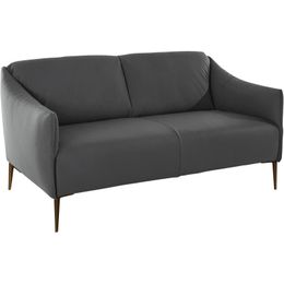 W.Schillig 2-Sitzer &raquo;sally Design-Sofa, Loungsofa, bequem, schmale Armlehnen, Breite 154cm&laquo; mit Metallf&uuml;&szlig;en in Bronze pulverbeschichtet, Breite 154 cm