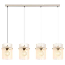 Globo LIGHTING H&auml;ngeleuchte &raquo;GORLEY&laquo; E27 1 Stk. Sandfarbene H&auml;ngeleuchte mit satinierten Glasst&auml;ben, h&ouml;henverstellbar 4, H: 140cm, 1 Stk.