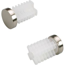 Liedeco Gardinenstangen-Endst&uuml;ck f&uuml;r Gardinenstange &Oslash; 28 mm silber 2 Stk.