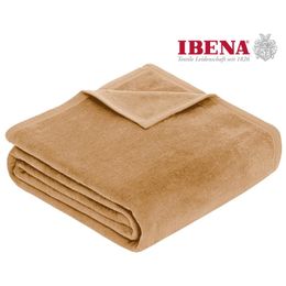 Ibena Wohndecke &raquo;Luxus&laquo; verschiedene Gr&ouml;&szlig;en, uni, Kuscheldecke, Premium, made in Europe! braun Baumwolle, Kunstfaser B/L: 220cm x 240cm