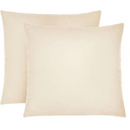 Biberna Kissenbezug &raquo;Michi Feinjersey mit Rei&szlig;verschluss&laquo; verschiedene Gr&ouml;&szlig;en, Feinjersey Kissenh&uuml;lle aus 100% Baumwolle grau Feinjersey, Obermaterial: 100% 