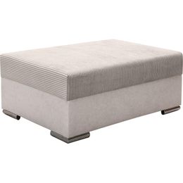 Collection AB Hocker &raquo;John, B: 100 cm&laquo; optional Federkernpolsterung beige 100%Polyester B/H/T: 100cm x 40cm x 70cm, Cord Microfaser PRIMABELLE , ohne 