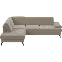 Sit & More sit&more Ecksofa &raquo;Morris L-Form, inkl. Sitztiefenverstellung&laquo; wahlweise mit Armteilverstellung, Schlaffunktion & Bettkasten beige 95% Polyester 5% 
