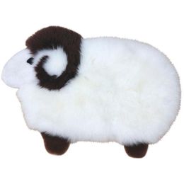 Heitmann Felle Fellteppich &raquo;Sheep&laquo; Motivform 40 mm H&ouml;he Kinderteppich, Kissen, Motiv Schaf, echtes Lammfell, in 2 Gr&ouml;&szlig;en wei&szlig; Lammfell B : 82cm 1 Stk., 40mm, L: 60cm