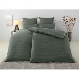 Bruno Banani Bettw&auml;sche &raquo;Jassen&laquo; 3 Stk. moderne Streifen-Bettw&auml;sche, mehrere Qualit&auml;ten, auch Premium grau Renforc&eacute;, Obermaterial: 100% Baumwolle B/L: 200cm x 