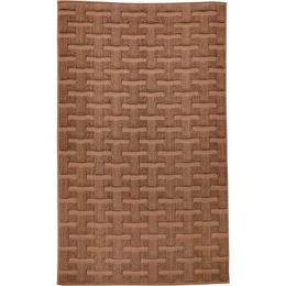 done. Badematte &raquo;Delia&laquo; H&ouml;he 10 mm rutschhemmend beschichtet fu&szlig;bodenheizungsgeeignet Badteppich, Uni-Farben, Hoch-Tief Effekt, reine Baumwolle, 
