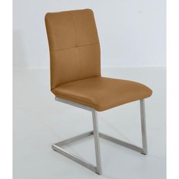 K+w Komfort & Wohnen K+W Komfort & Wohnen Freischwinger &raquo;6511&laquo; () Freischwinger mit Hochkantrohr und praktischem Metallgriff am R&uuml;cken gelb B/H/T: 46cm x 90cm x 62cm, 